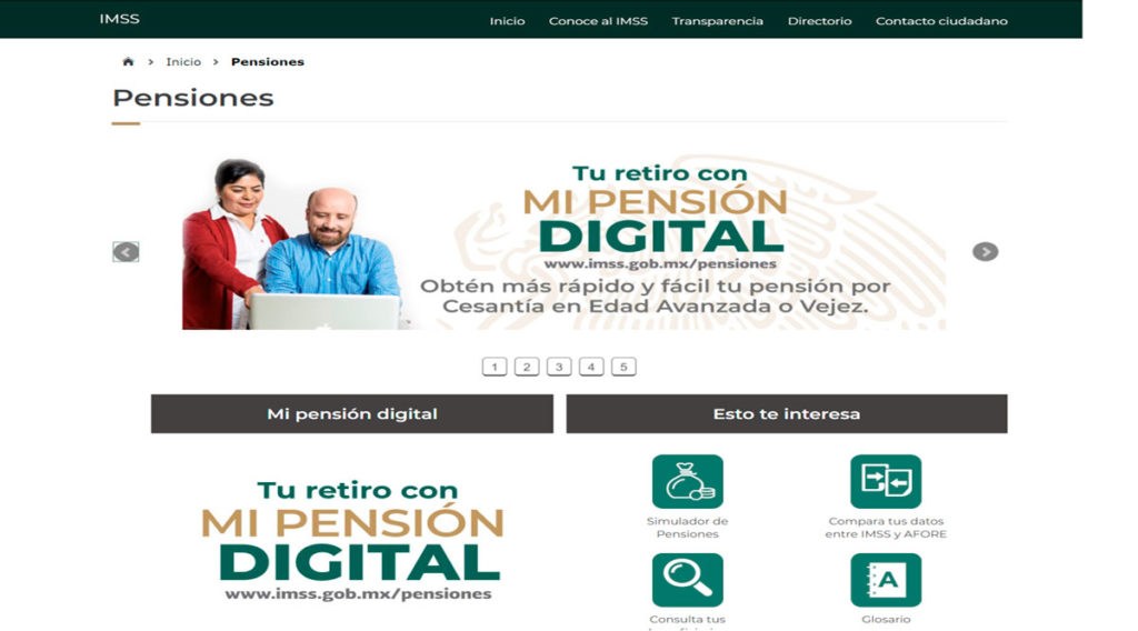 Se puede tramitar la pensión por cesantía en edad avanzada o vejez a través de la página web del ...