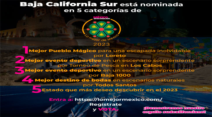 Está Nominado Bcs En 5 Categorías Del Concurso “lo Mejor De México” 2023