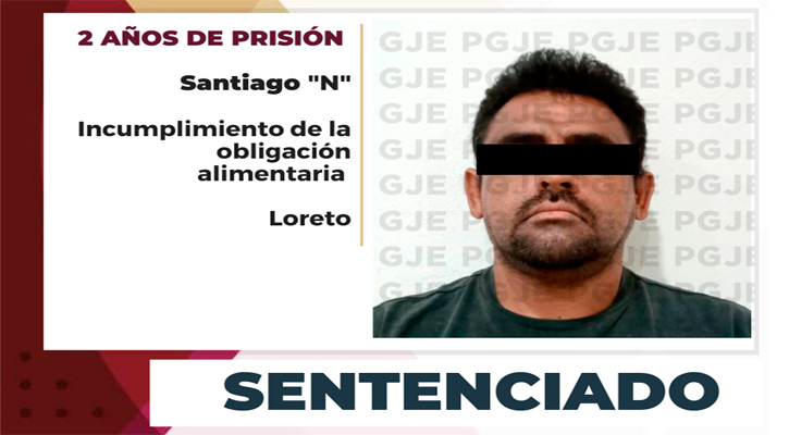 Sentenciado A 2 Años De Prisión Por Incumplir Con La Obligación