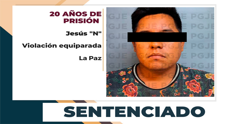 Pasará 20 años en prisión violador de dos menores en La Paz
