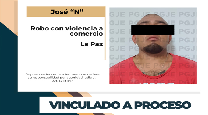 Prisión preventiva para sujeto por robo con violencia en un Tecate Six de La Paz