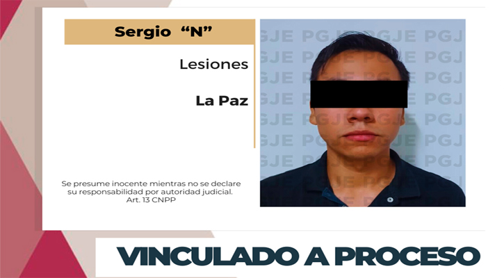 Vinculado a proceso imputado por lesiones en La Paz